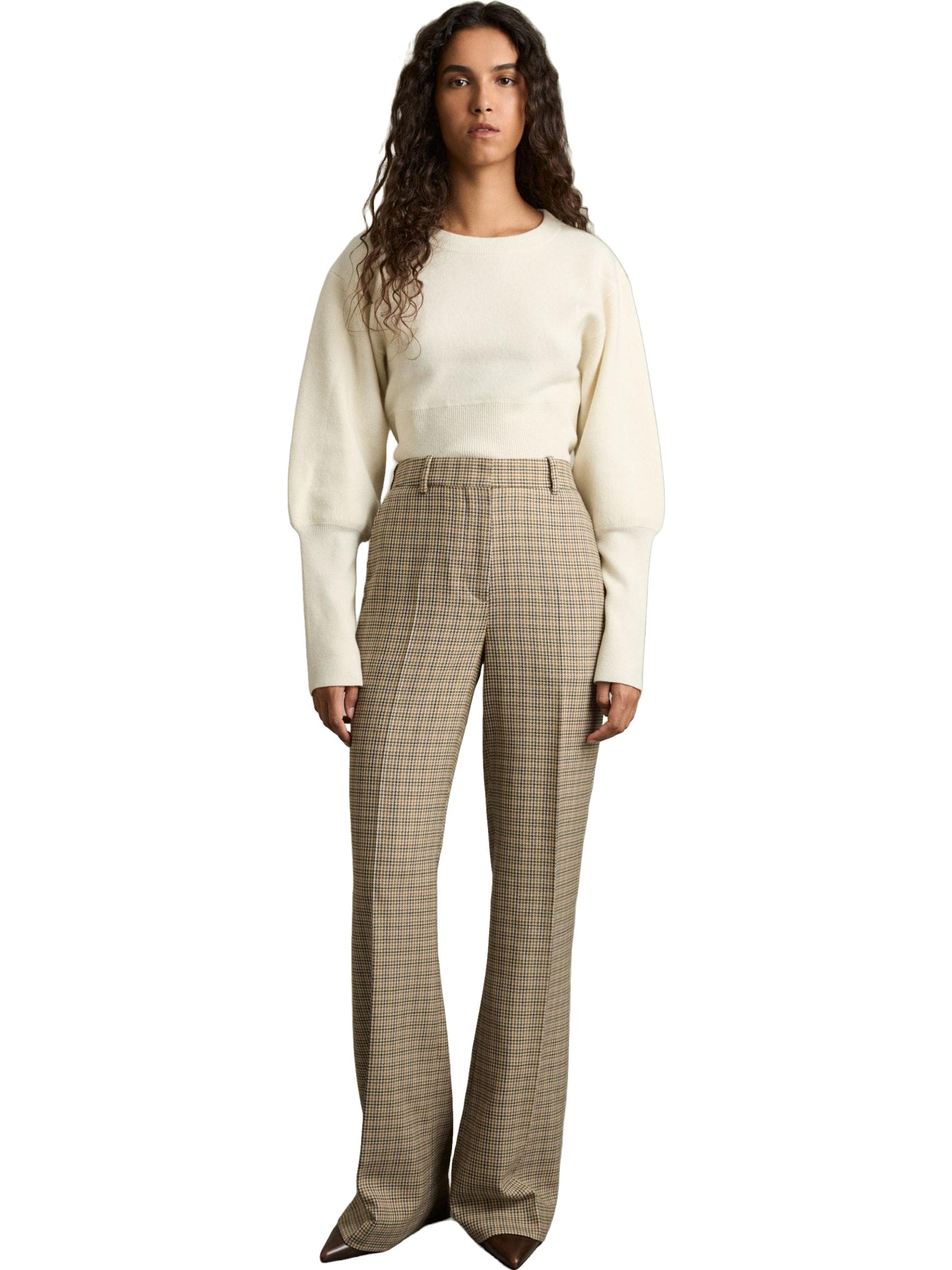 REISS Reiss Vida Wool Houndstooth Trousers